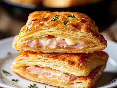 Turkey & Cheese Puff Pastry Stacks