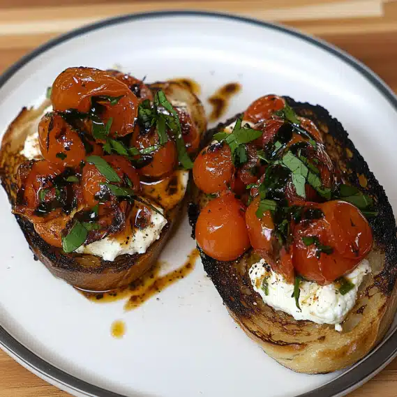 Grilled Bread with Ricotta and Tomatoes