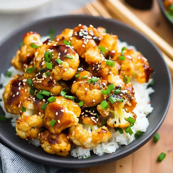 Sticky Sesame Cauliflower