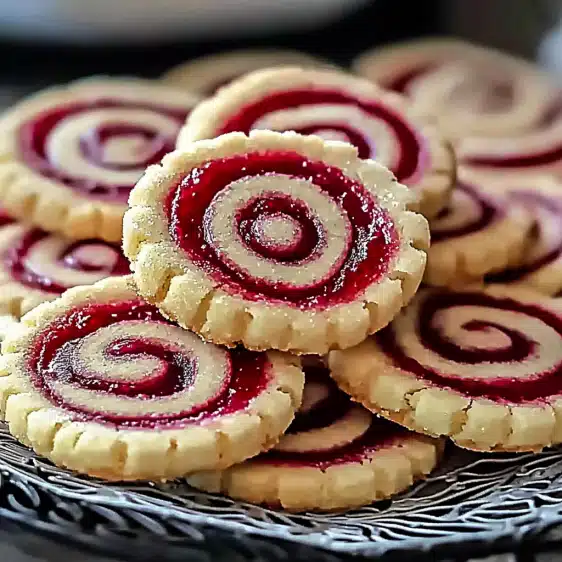 Raspberry Swirl Shortbread Cookies