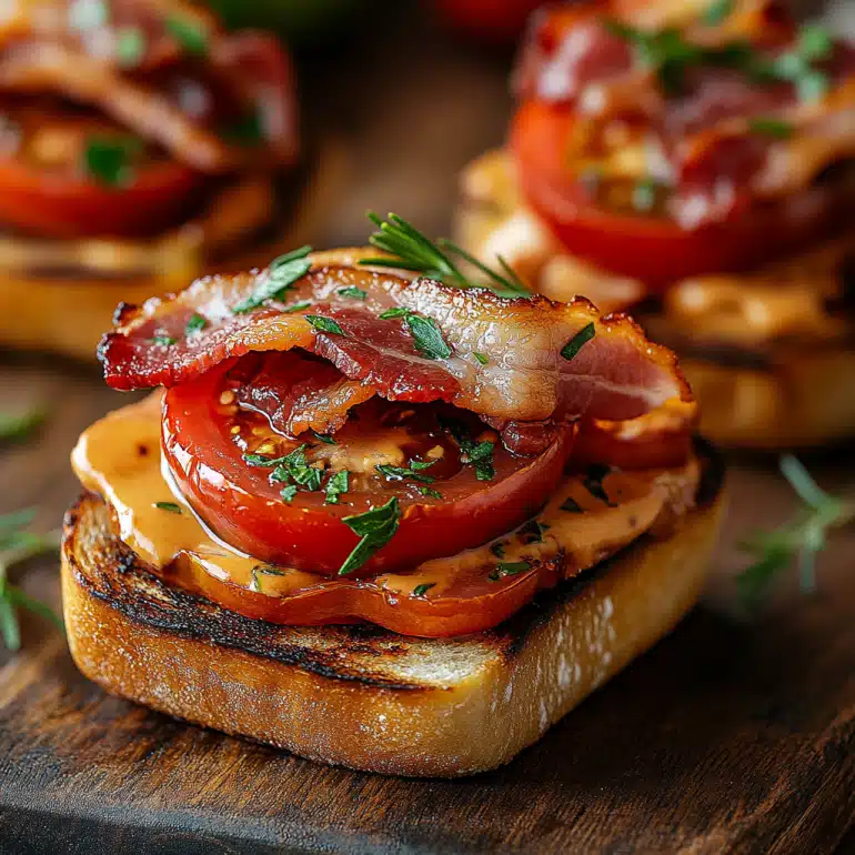 Mini Tomato Sandwiches With Bacon Mayonnaise