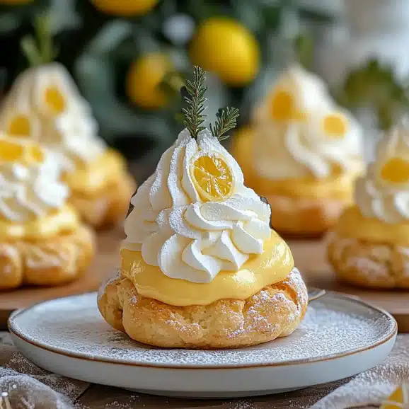Light Choux Pastries Filled with Lemon Cream