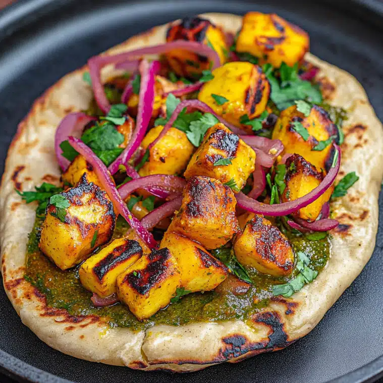 Sticky Mango Paneer Kebabs