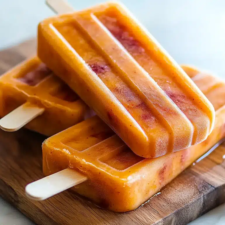Homemade Peach Popsicles