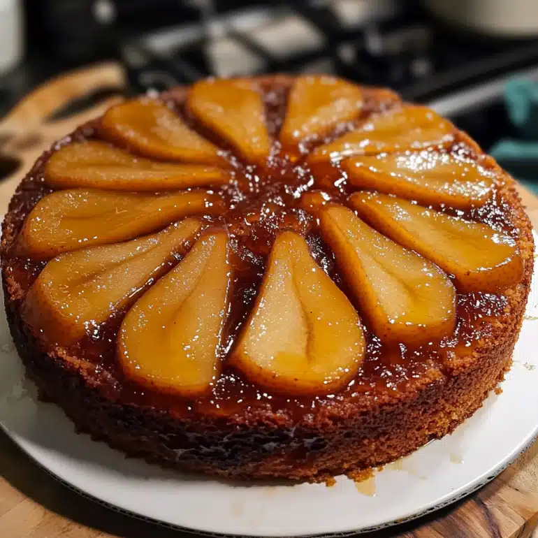 Spiced Pear Upside-Down Cake Recipe