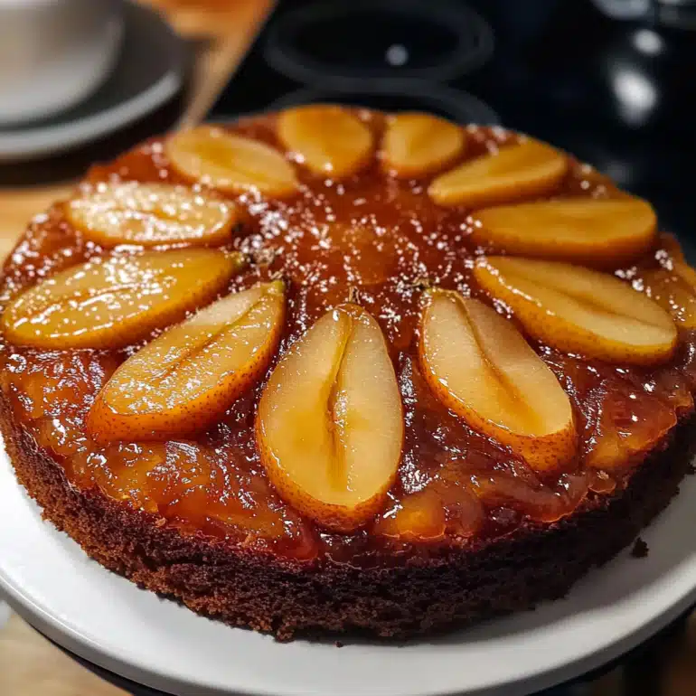Spiced Pear Upside-Down Cake Recipe