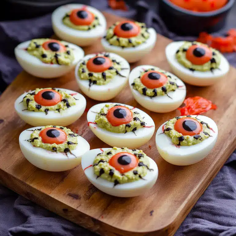 Creepy Eyeball Deviled Eggs