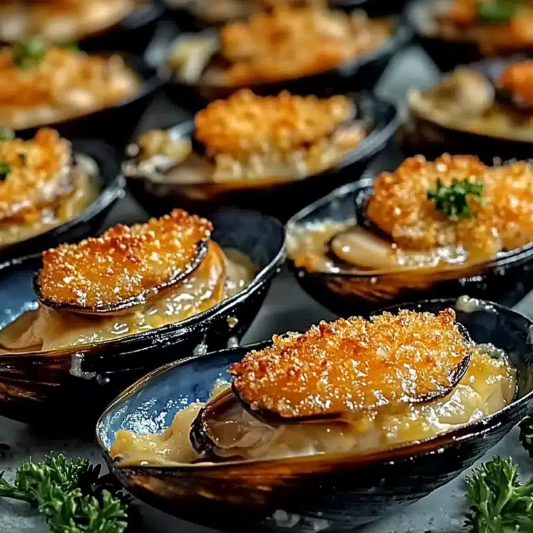 Stuffed Baked Mussels