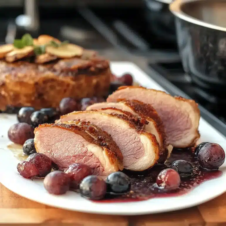 Pan-Seared Duck Breast with Cherry Sauce