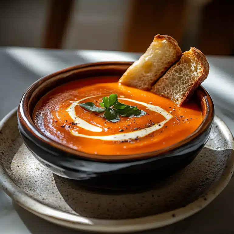 Roasted Red Pepper Gouda Soup