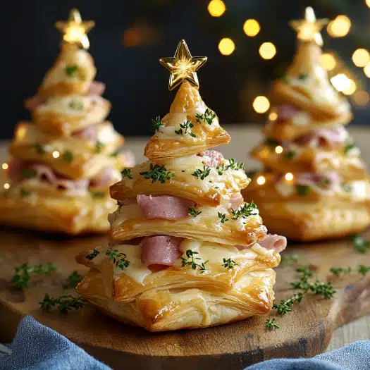 Savory Cheese Puff Pastry Christmas Trees