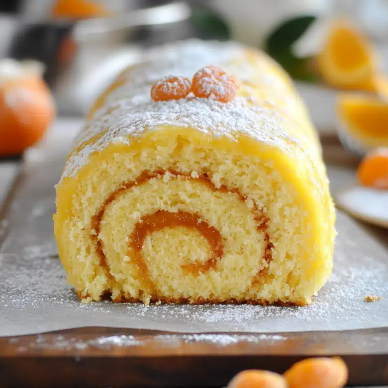 Orange Swiss Roll Cake