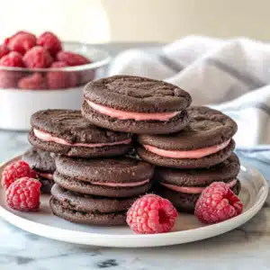 Chocolate Raspberry Sandwich Cookies