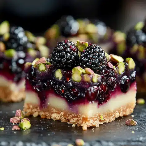 Easy Blackberry Pistachio Dream Bars