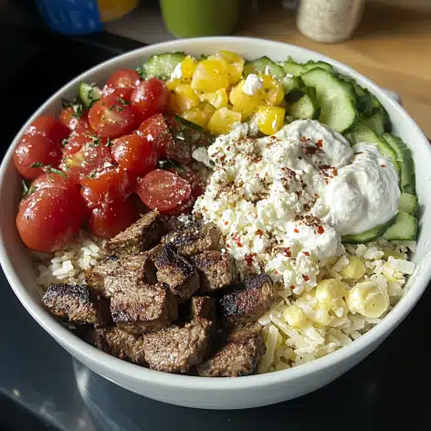 Healthy Mediterranean Gyro Bowls