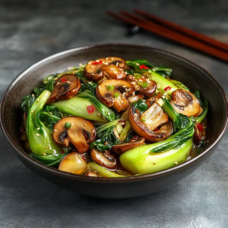 Bok Choy and Mushroom Stir Fry