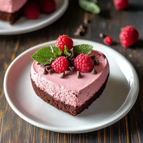 Heart-Shaped Raspberry Mousse